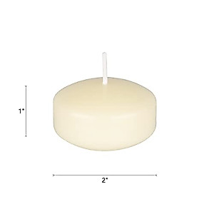 Mega Candles 12 pcs Unscented Ivory Floating Disc Candle, Hand Poured Paraffin Wax Candles 2 Inch Diameter, Home Décor, Wedding Receptions, Baby Showers, Birthdays, Celebrations & Party Favors