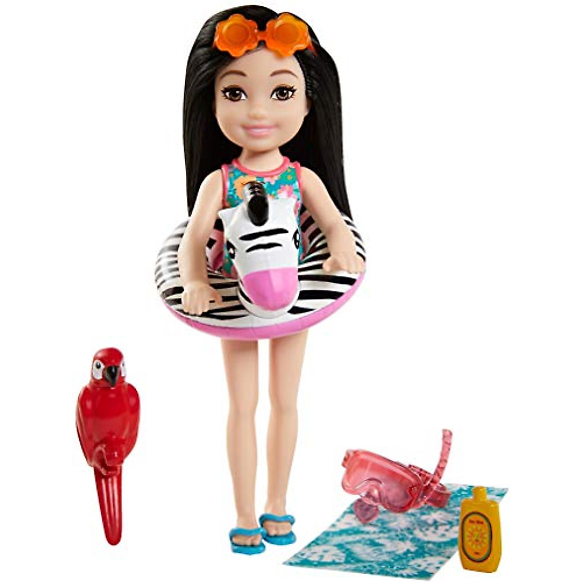 Barbie and Chelsea The Lost Birthday Playset with Chelsea Doll (Brunette, 6-in), Jungle Pet, Floatie and Accessories, Gift for 3 to 7 Year Olds