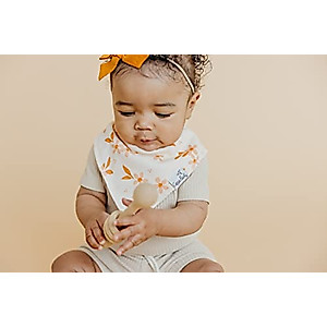 Copper Pearl Baby Bandana Drool Bibs for Drooling and Teething 4 Pack Gift Set Rue, Soft Set of Cloth Bandana Bibs for Any Baby Girl or Boy, Cute Registry Ideas for Baby Shower Gifts