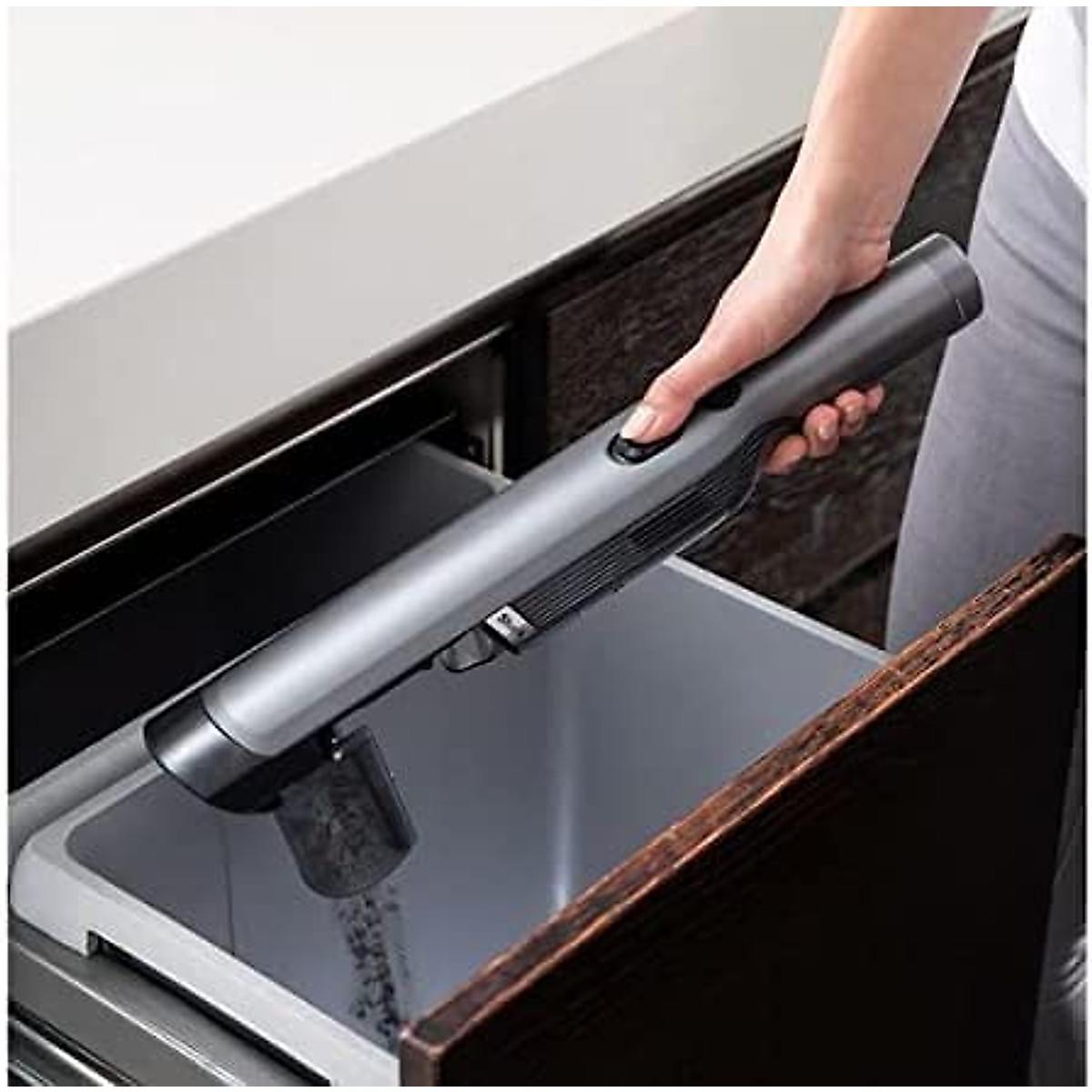 Shark WANDVAC WV200 Cordless Hand Vacuum Handheld Portable,Vacuum High Power, A Mini Vacuum for Pet/car or Truck That is Compact, Lightweight Cordless with Rechargeable Battery,Gray (Renewed)