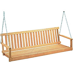 Jack Post Jennings Traditional 4-Foot Swing Seat with Chains in Unfinished hardwood