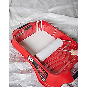 Handy Paint Tray, Deep-Well Design Holds Up to a Gallon of Paint or Stain, Sturdy Handles on Both Ends, Integrated Magnetic Brush Holder
