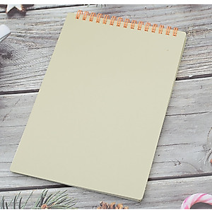 Yansanido Top Bound Spiral Notebook, 4 Pcs 4 Color A5 Size Thick Plastic Hardcover 7mm College Ruled Paper 80 Sheets (160 Pages) Journal for School and Office Supplies (4 Pcs A5)