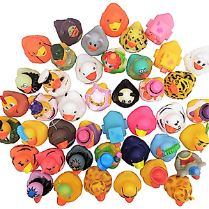 Assorted Colorful Rubber Duckies (2") Ducks Ducky Duck Ducking (6 Pack) Jeep Ducking Bath Tub Pool Toy