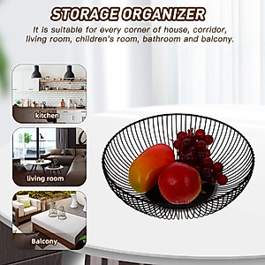 LIFKOME Metal Wire Countertop Fruit Bowl Basket Holder for Kitchen Modern Home Storage Decor Stand Metal Wire Fruit Basket Minimalist Housewares Metal Iron Fruit Storage Bowls Holder