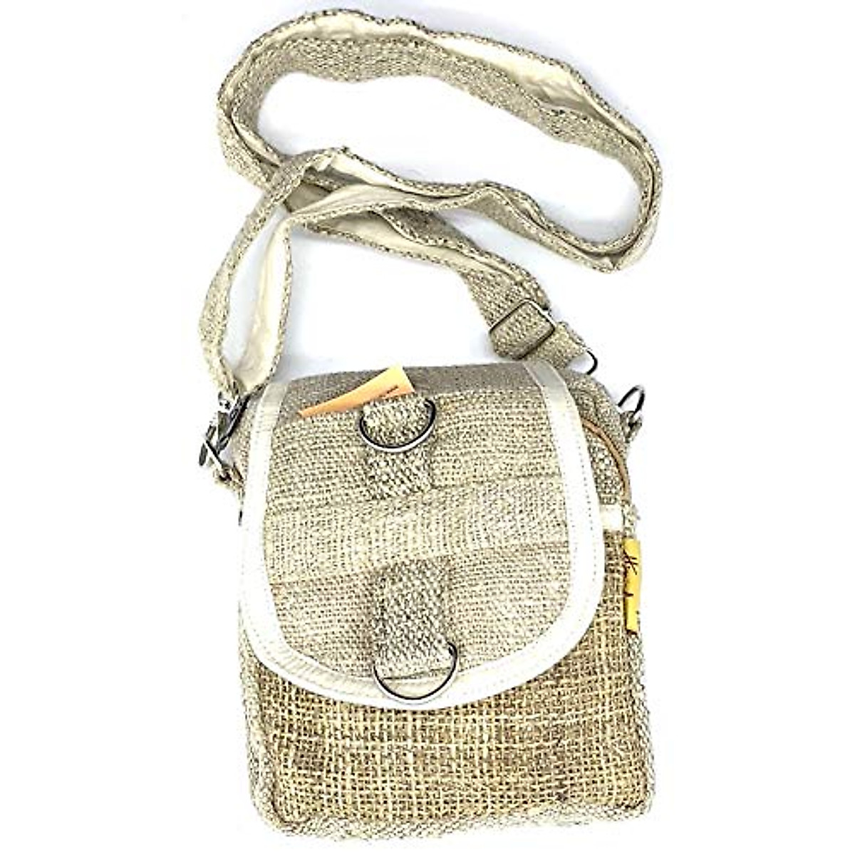 Unique design four pocket Hemp Hobo Passport crossbody bag Hippie Bag Festival Bag Travel Bag 100% Himalaya Hemp FAIR TRADE | Handmade with Love.