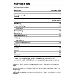 Swanson Liquid Stevia (Alcohol Free) 2 fl Ounce (59 ml) Liquid (4 Pack)