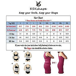 KSKshape Waist Tummy Trainer Body Shaper Corset Girdle Cincher Black