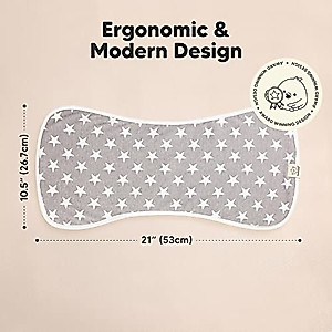 5-Pack Organic Burp Cloths for Baby Boys and Girls – Ultra Absorbent Burping Cloth, Burp Clothes, Newborn Towel - Milk Spit Up Rags - Burpy Cloth Bib for Unisex, Boy, Girl - Burp Cloths (Grayscape)