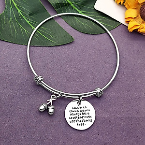 Vadaka Cousin Bracelet from Cousins Gift Women Funny Cousins Jewelry Cousin to Cousin Gift Family Jewelry Bracelet Birthday Gifts for Cousin Bangle Christmas Graduation Gifts