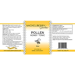 Pollen Honey Tonic - Herbal Supplement - Natural Respiratory Support (8 ounces)