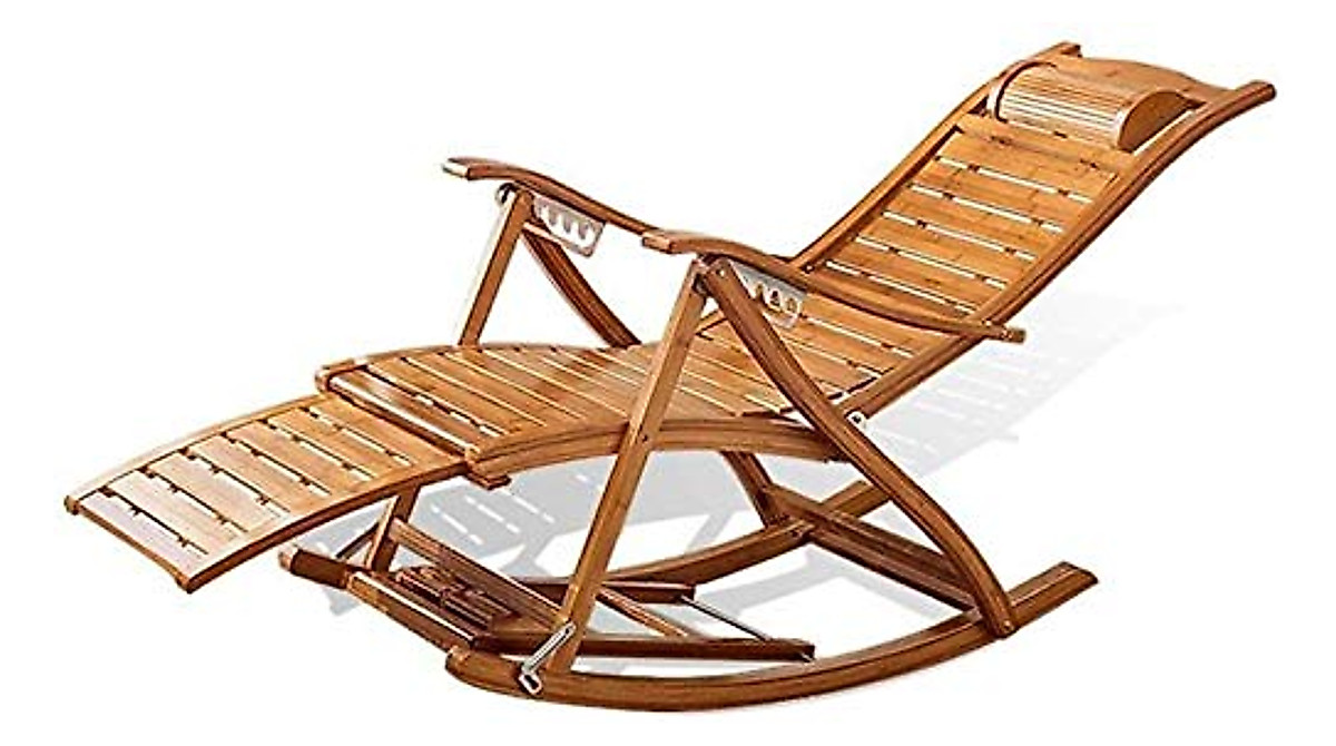XZGDEN Folding Rocking Chair: Foot Massage & 5-Speed Adjust