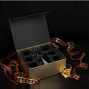 KANARS Whiskey Decanter Set, Premium Crystal Liquor Decanter with 6 Old Fashioned Glasses for Cocktail Scotch Bourbon Irish Whisky Alcohol, Unique Men Gifts for Father's Day
