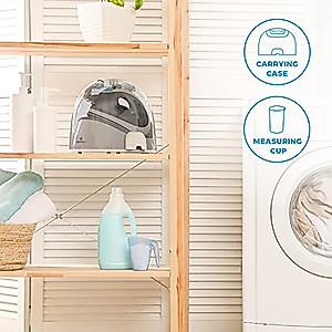 Steamfast SF-760 Portable Cordless Steam Iron, With Carrying Case, Non-Stick Sole Plate, White