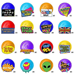 32 Piece 90s Party Hanging Swirls Decorations, Throwback 1990s Themed Party Supplies and Favors