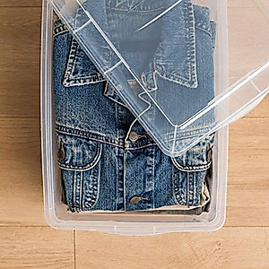 IRIS USA CNL-17 Clear non-latching box, 17 Qt, 12 Pack