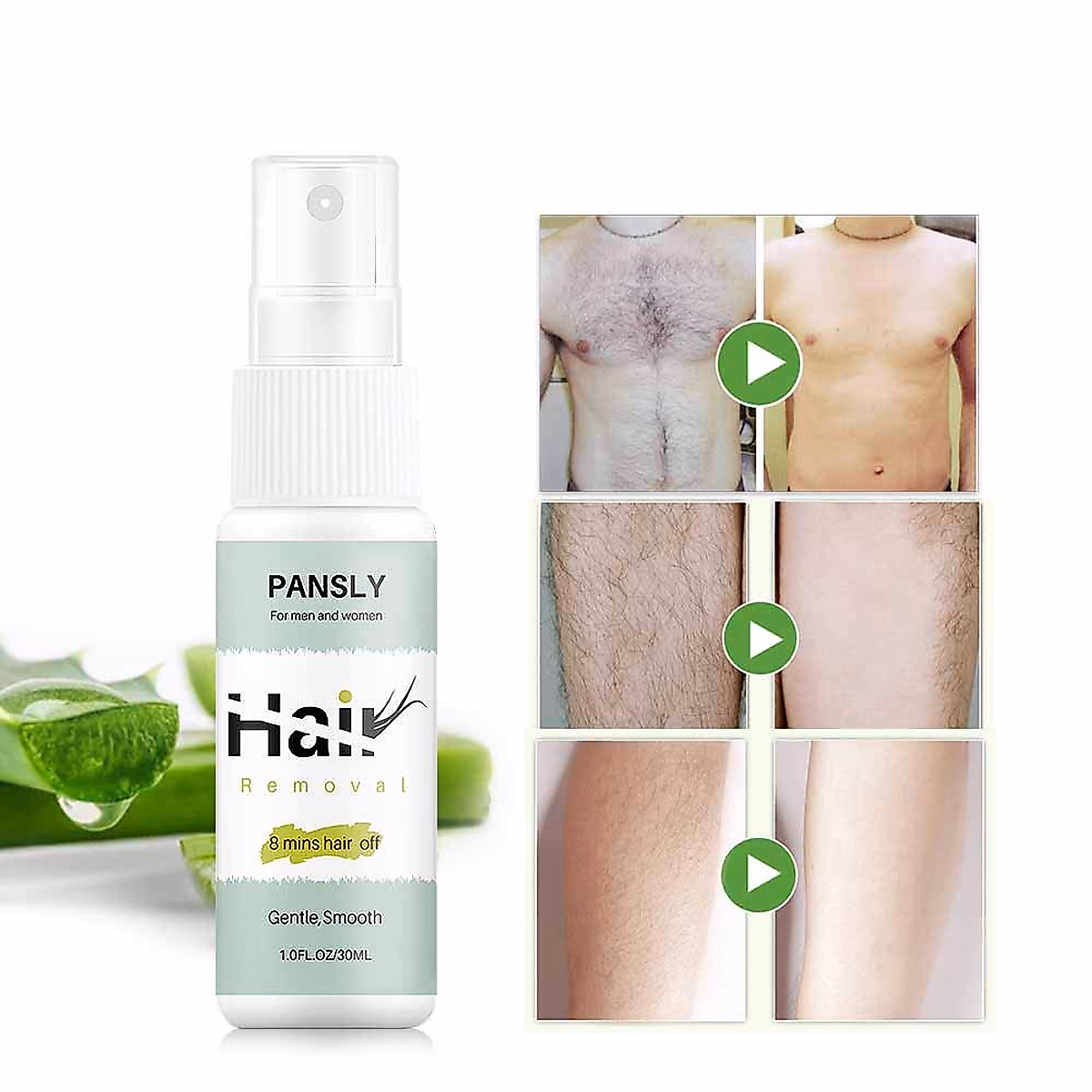 Hair Inhibitor, Hair Removal Spray Painless Non-Irritating Hair Stop Growth Spray for Arm, Leg, Armpit, Hair Removal Inhibitor for Men and Women