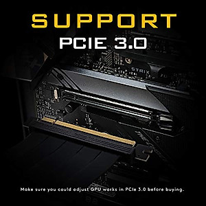 EZDIY-FAB Vertical Graphics Card Holder Bracket Support with Multi-Angle,GPU Mount,Video Card VGA Support Kit with PCIE3.0 Riser Cable- Black