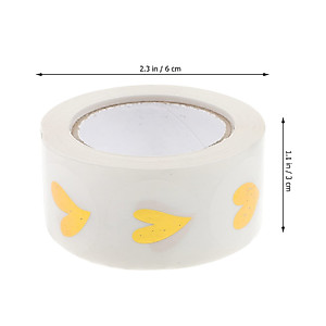 Abaodam Heart Envelope Stickers 1000Pcs Heart Labels Stickers Love Sticker Roll for Valentines Day Wedding Anniversaries Invitation Water Bottle Packaging