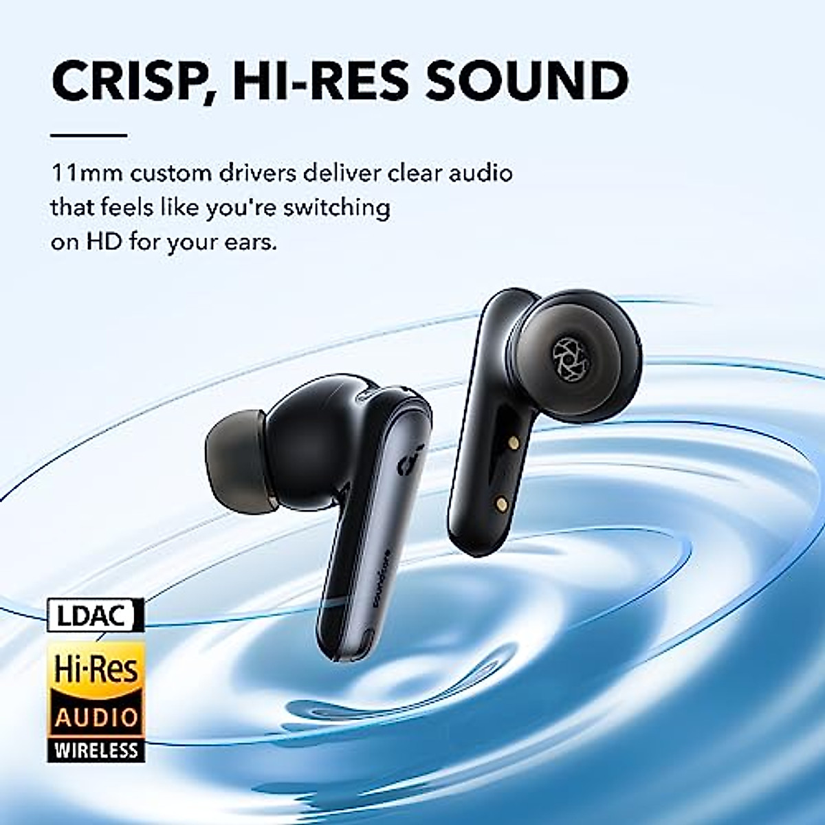 soundcore by Anker Liberty 4 NC Wireless Noise Cancelling Earbuds, 98.5% Noise Reduction, Adaptive Noise Cancelling to Ears and Environment, Hi-Res Sound, 50H Battery, Wireless Charging (Renewed)