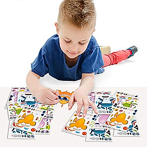 ArtCreativity Make Your Own Sea Life Sticker Assortment, Set of 24 Sheets, Unique Arts ‘n Crafts Activity Supplies Kit for Kids, Sticker Prize, Fun Birthday Party Favor, Goodie Bag Filler