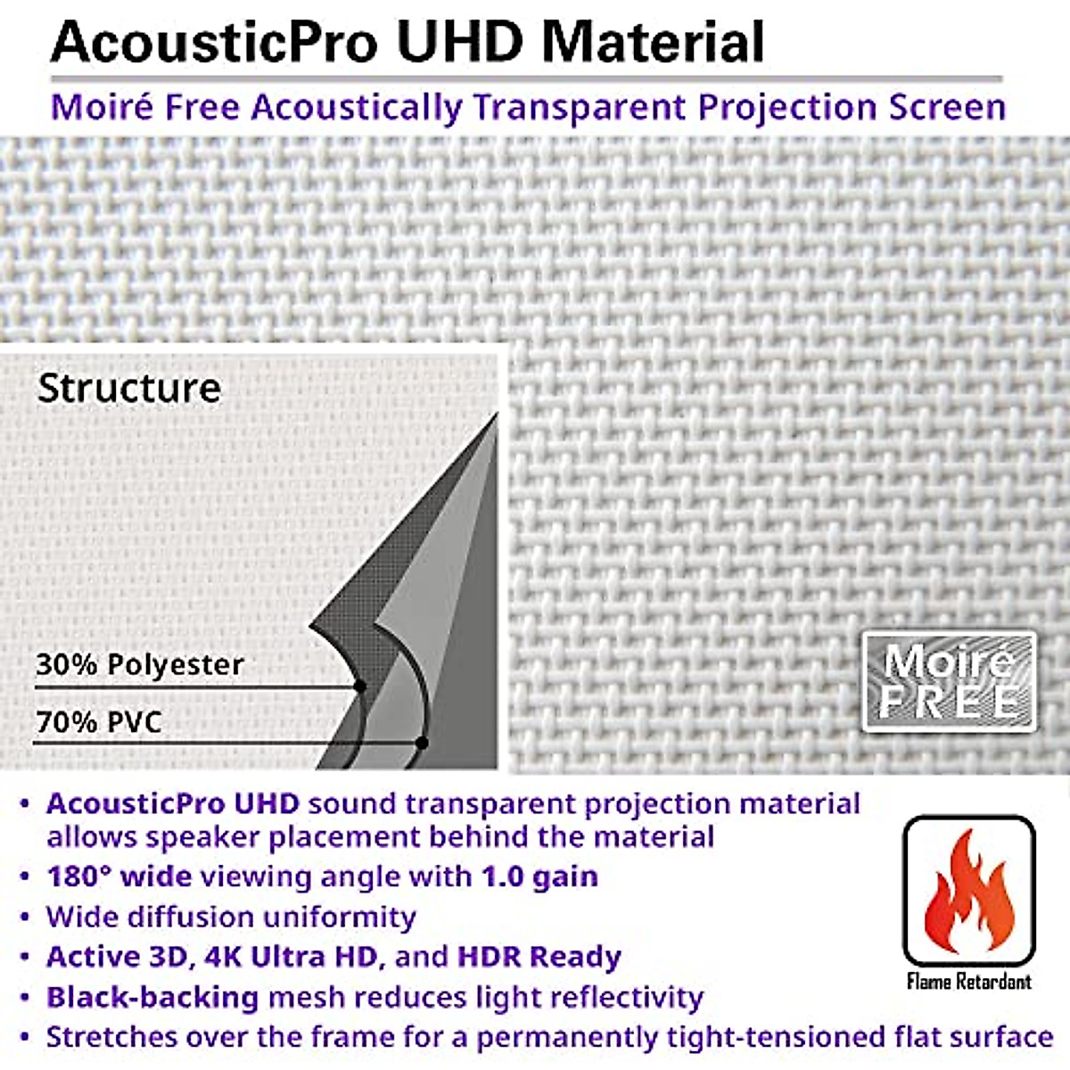 Elite Screens Saker Tab-Tension AcousticPro UHD Series, 100" Diagonal 16:9, 4K/8K Ultra HD Electric Sound Transparent Perforated Weave Drop Down Front Projector Screen, SKT100UH-E24-AUHD