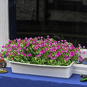 URSTOUD 6PCS Artificial Eucalyptus Flowers, Fake Artificial Greenery UV Resistant No Fade Faux Plastic Plants for Wedding Bridle Bouquet Indoor Outdoor Home Garden Kitchen Office Table Vase(Fuchsia)