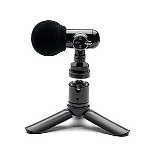 ORANGEMONKIE / Q-Mic (All-in-One ASMR Direct Omni 360° Microphone, 2 Tripod, 4 Cables, Phone Holder, Case) / Smartphone, DSLR Video Recording Kit for YouTube, TikTok, Vlogging, Filmmaker