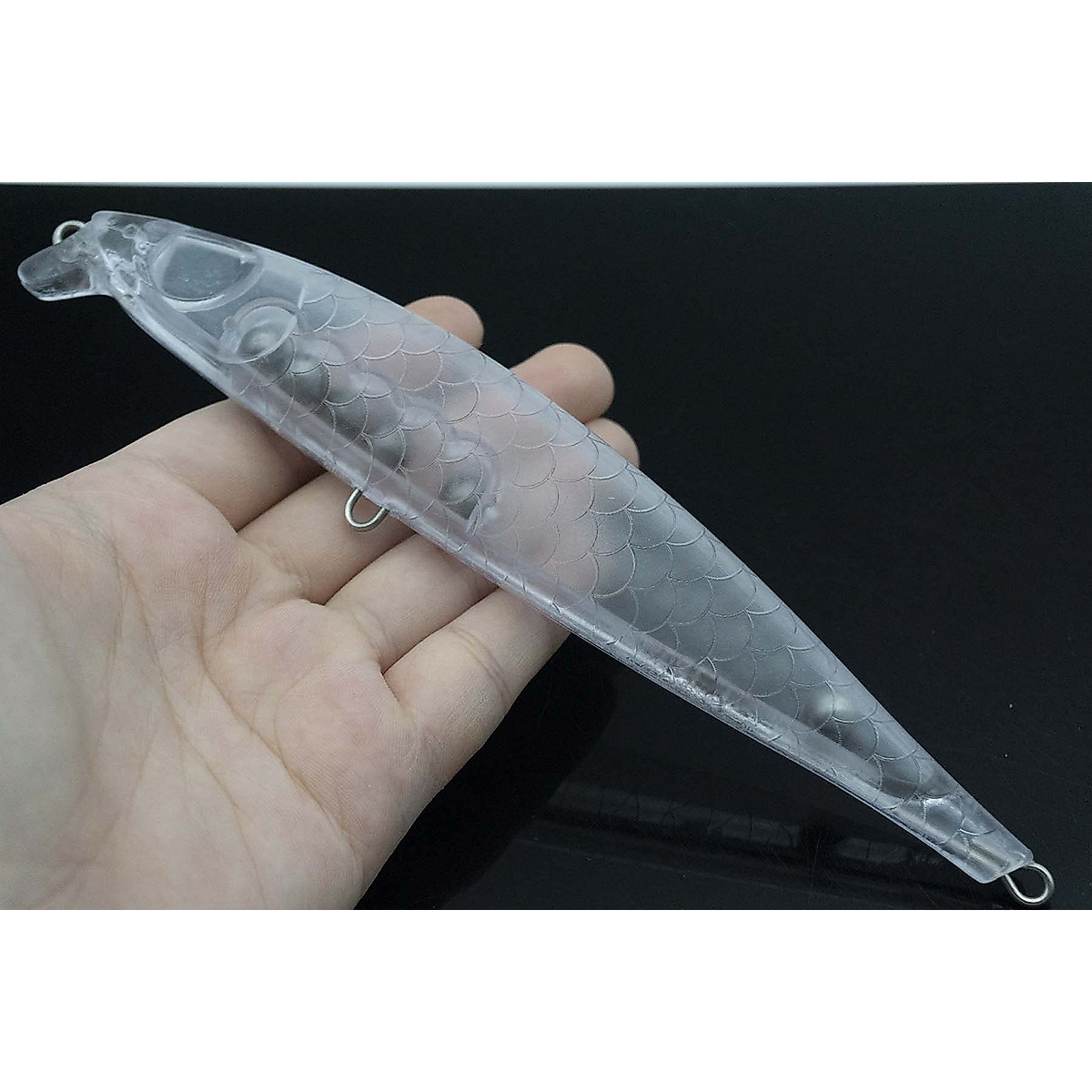 5pcs Unpainted Fishing Lures 18cm 36.45g Minnowbait FishingTopwater Freshwater Artifical Bait Blanks Fishing Plugs Spoons 279# Free Eye