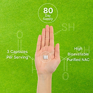 Deal Supplement NAC Supplement (N-Acetyl Cysteine) 1,000mg Per Serving with Reduced Glutathione, 240 Capsules – Antioxidant Support for Immune Health, Lung, & Liver Function