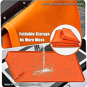 Sharllen Silicone Griddle Mat for Blackstone 17"Griddle, Heavy Duty Food Grade Silicone Mat Cover Protect Your Griddle from Rodents, Insect, leaves and Rust - All Season BBQ Grill Protective Cover