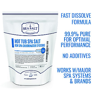 Hot Tub Spa Salt - Pool Salt for Salt Systems and Chlorine Generators Including Ace Freshwater, Hotspring, Jacuzzi, Caldera, Chloromatic - 5 Lbs/500 Gallons - Sea Salt Superstore