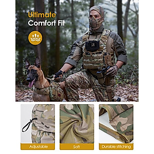 OneTigris Balaclava Mesh Mask, Ninja Tactical Mask with Full Face Protection for Outdoor