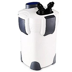 Marine Color 3/4-Stage External Canister Filter 370/525 GPH Flow Rate Fresh Salt Water (3 Stager 370GPH) Come with Filter Media