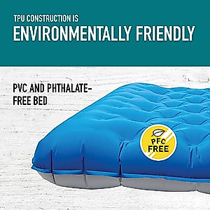 Sierra Designs Queen Campaign Air Mattress | Air Bed for Car Camping and Travel | Full TPU Construction Means no Harmful or Toxic Materials | Includes Battery Operated Pump of Easy Fast Inflation |
