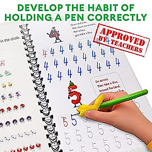 Magic Ink Copybooks for Kids Reusable Handwriting Workbooks - Children's Calligraphy Tracing - Early Education Magic Practice Book - Sank Letters (4 Books with Pens)