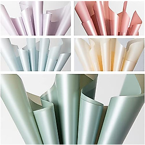 Rikyo 20 Counts Vintage Silver Red Fresh Flowers Wrapping Paper,Florist Bouquet Paper,Waterproof Holding Flowers Christmas Gift Wrapper Florist Bouquet Material 22.75"