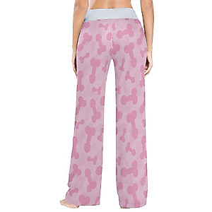 UWSG Women's Penis Seamless Pattern Pajama Pants Sleepwear Loose Lounge Pants Wide Leg Drawstring Pajama Bottoms