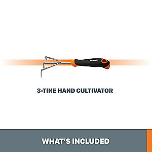 Worx WG003 3-Tine Hand Garden Cultivator