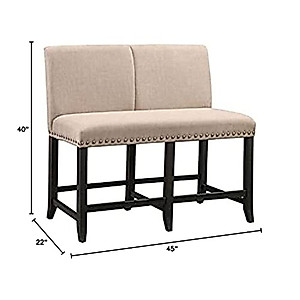 Modus Furniture Yosemite Counter Banquette, 40 x 45-Inch, Café