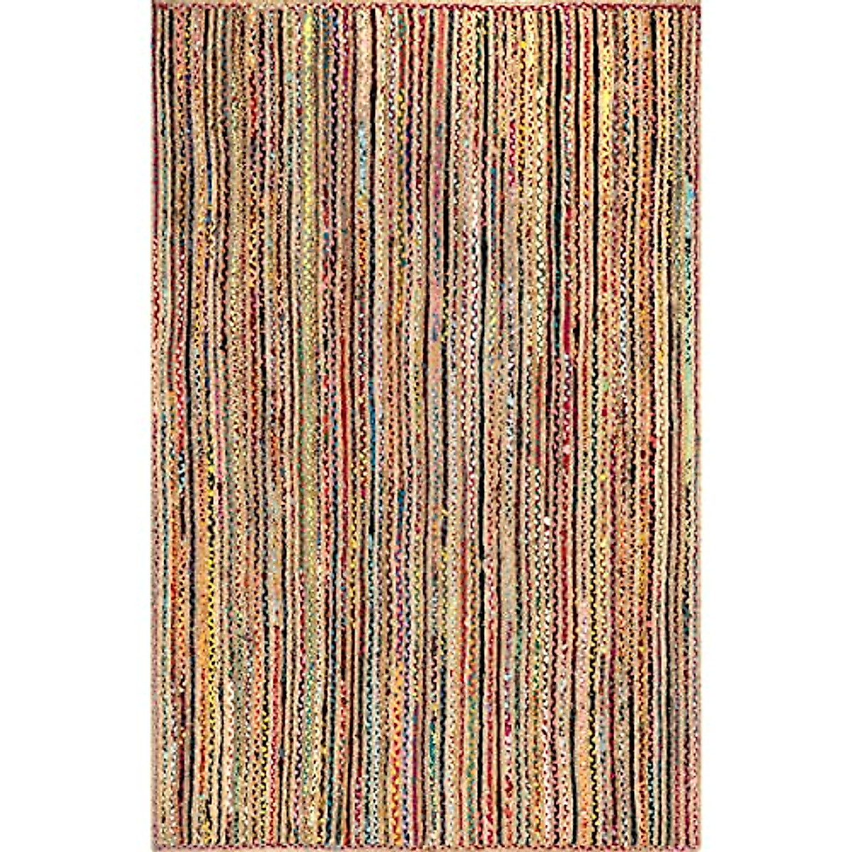 nuLOOM Aleen Braided Cotton/ Jute Area Rug, 3' x 5', Multi