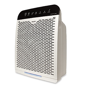 Whirlpool WPPRO2000P Whispure True Hepa Air Purifier, Activated Carbon, 508 Sq Ft, Smart Auto Mode, Ideal for Allergies, Odors, Pet Dander, Mold, Smoke, Wildfire, Germs - Pearl White