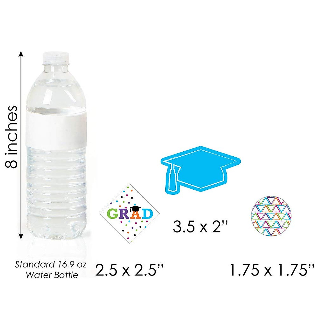 Big Dot of Happiness Hats Off Grad - DIY Shaped Graduation Party Cut-Outs - 24 Count