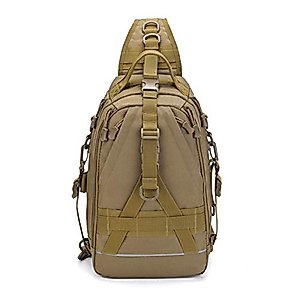 BraveHawk OUTDOORS Tactical Fishing Tackle Sling Backpack, 800D Military Nylon Oxford Multipurpose Shoulder Pack