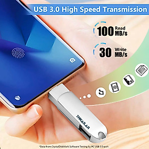 Thkailar 64GB USB C Flash Drive and USB 3.0,2 in 1 USB A to USB C Thumb Drive,Jump Drive/Memory Stick Dual Ports with Key Chain for Computer,Android Phone,MacBook Pro,Tablet,Laptop