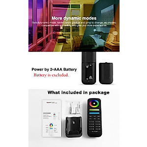 LGIDTECH FUT089-B Miboxer 8-Zone LED Remote Controller Black Color,Work with RGB+CCT LED Light Bulb,Downlight,Strip Controller.Not Work with FUT035 FUT036 FUT037 FUT038 FUT039