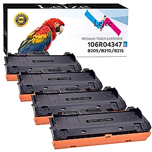 Leize Compatible Toner Cartridge Replacement for Xerox 106R04347 use for Xerox B210 B205 B215 B210DNI B205NI B215DNI B215MFP B205MFP Printer, High Yields Black 3,000 Pages, 4-Pack