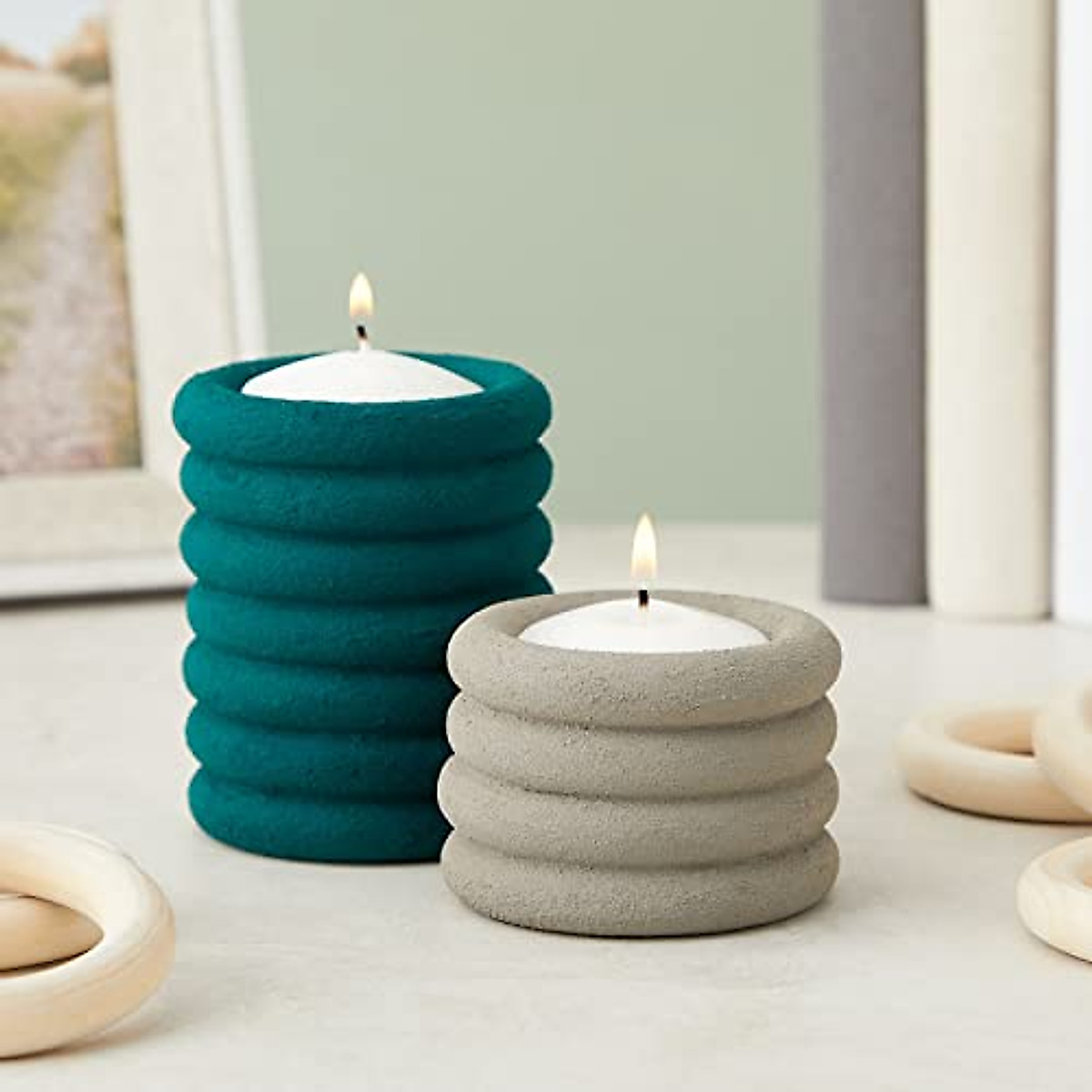 30 Pack 3 Inch Wooden Rings for Crafts, Macrame, Crochet, DIY Jewelry Making