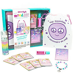 Just My Style MoodJoy Young Butterfly Yoga & Meditation Set by Horizon Group USA, Yoga and Meditation Accessories, Yoga Mat Spray Tea Tree, Eucalyptus Essential Oil Rollerball, Yoga Cards for Kids