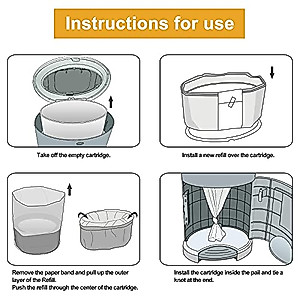 Lionpapa Refills Compatible with Dekor Classic Diaper Pails Pails,4 Pack…